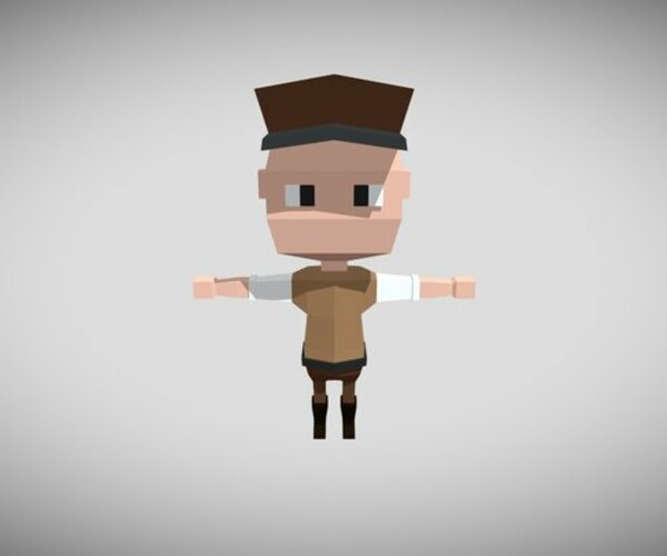 ArtStation - Low Poly Rigged 3D Character 3D model | Game Assets