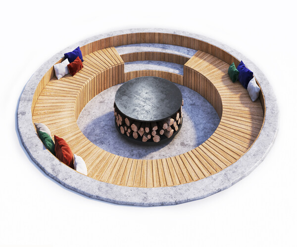 ArtStation - Round Seat, seating | Resources