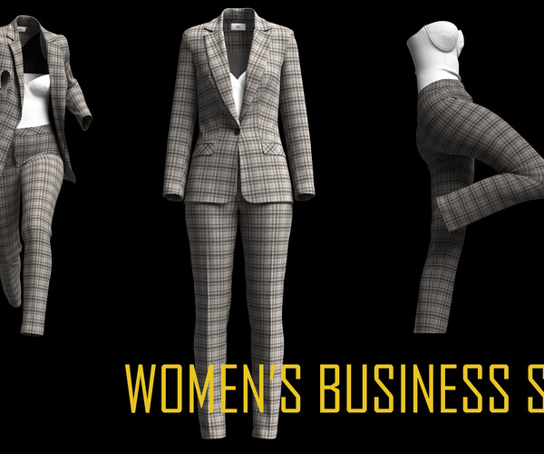 ArtStation - WOMEN BUSINESS SUIT | Game Assets