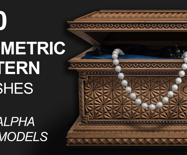 ArtStation - 100 Geometric Pattern Brushes, 4K Alphas, and 3D Models ...