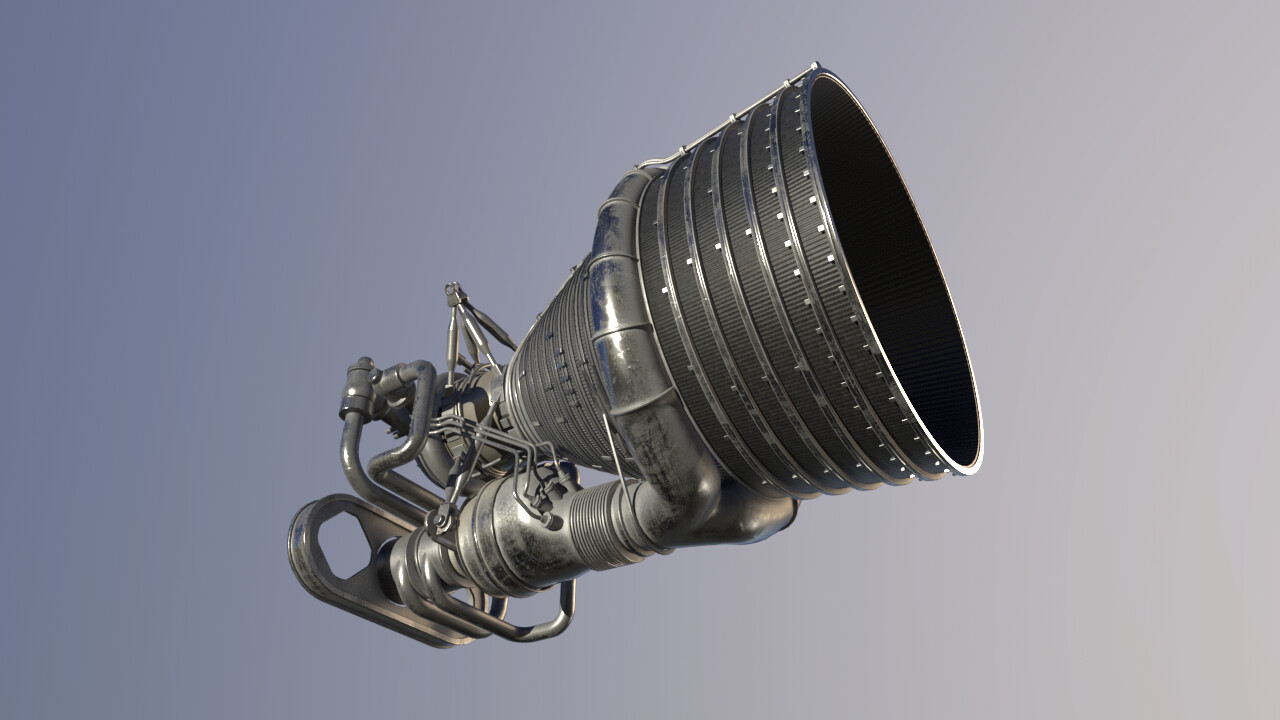 ArtStation - Rocket Engine F1 Rocketdyne | Resources