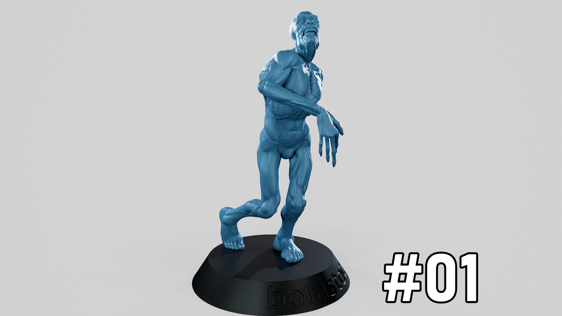 ArtStation - Zombie Undead Pose 01 3D printable model | Resources