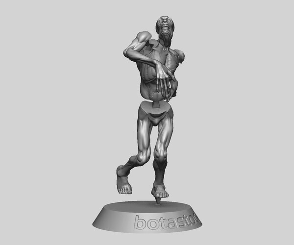 ArtStation - Zombie Undead Pose 01 3D printable model | Resources