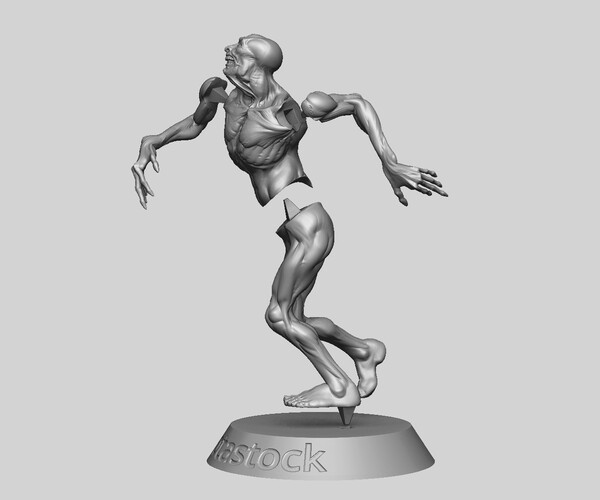 ArtStation - Zombie Undead Pose 01 3D printable model | Resources
