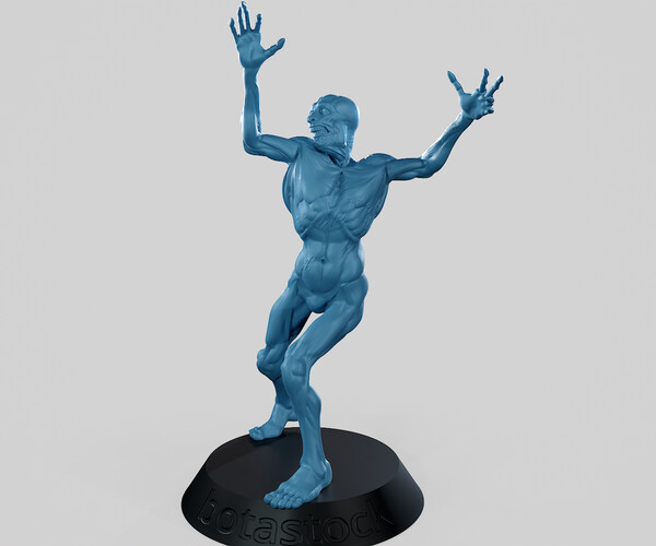 ArtStation - Zombie Undead Pose 02 3D printable model | Resources