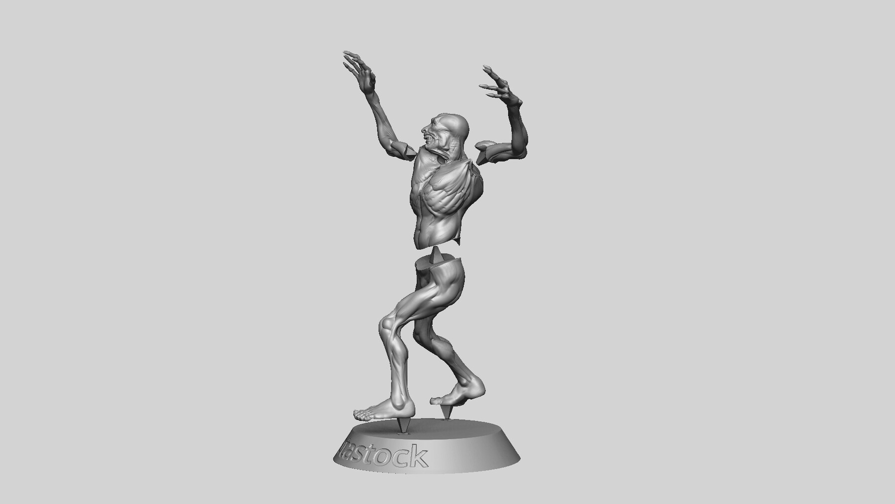 ArtStation - Zombie Undead Pose 02 3D printable model | Resources