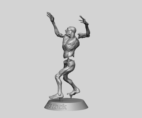 ArtStation - Zombie Undead Pose 02 3D printable model | Resources