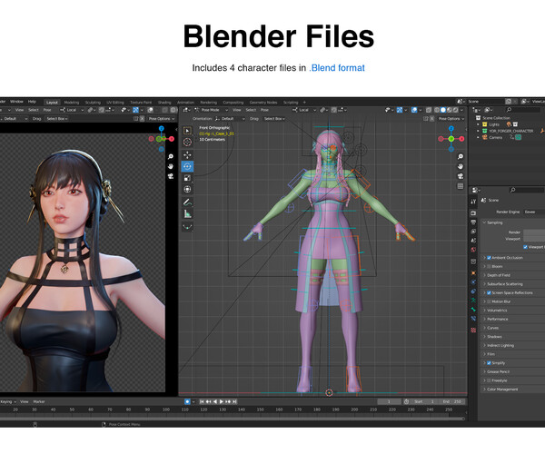 ArtStation - Yor Forger - Game Ready low-poly 3d model UE4 | Game Assets