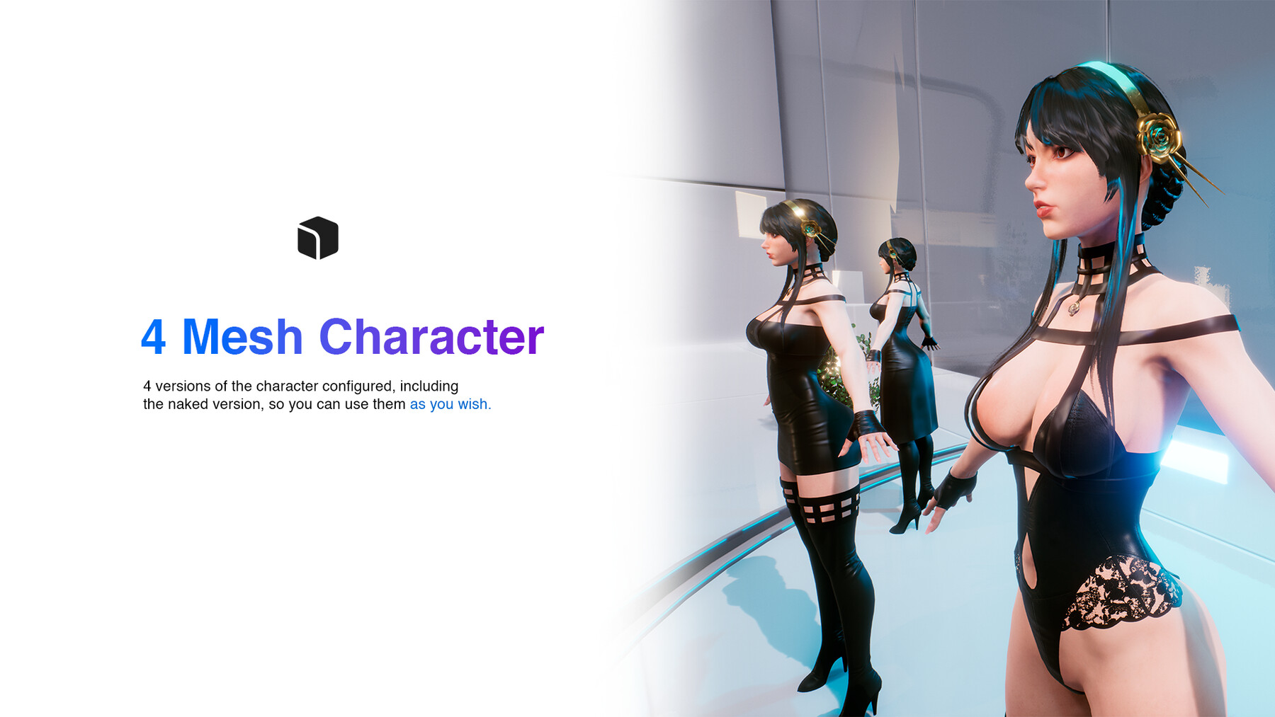 ArtStation - Yor Forger - Game Ready low-poly 3d model UE4 | Game Assets