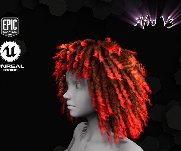 ArtStation - Afro V3 Groom UE | Game Assets
