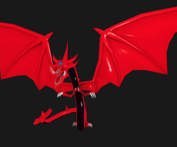 ArtStation - Slifer the Sky Dragon Low-poly 3D model | Game Assets