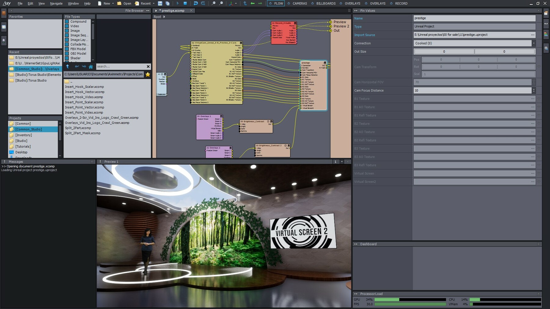 ArtStation - Virtual Set. Unreal Engine - Aximmetry. Prestige. | Game Assets