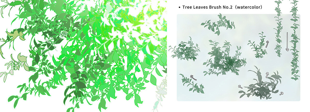 ArtStation - Plants and Trees Brush Full Set for ClipStudioPaint (27 ...