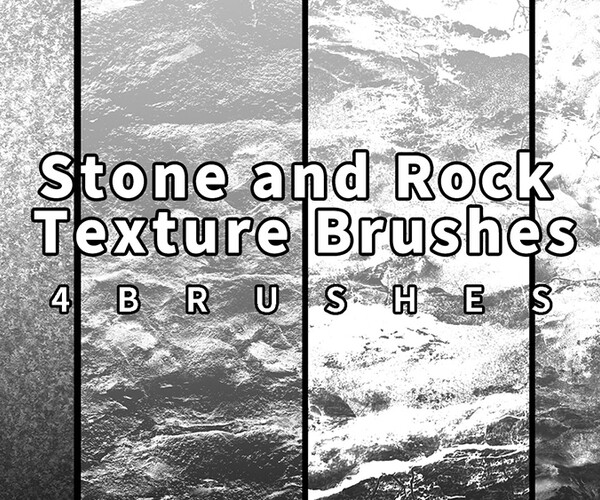 ArtStation - 4 Stone and Rock Texture Brushes for ClipStudioPaint/25 ...