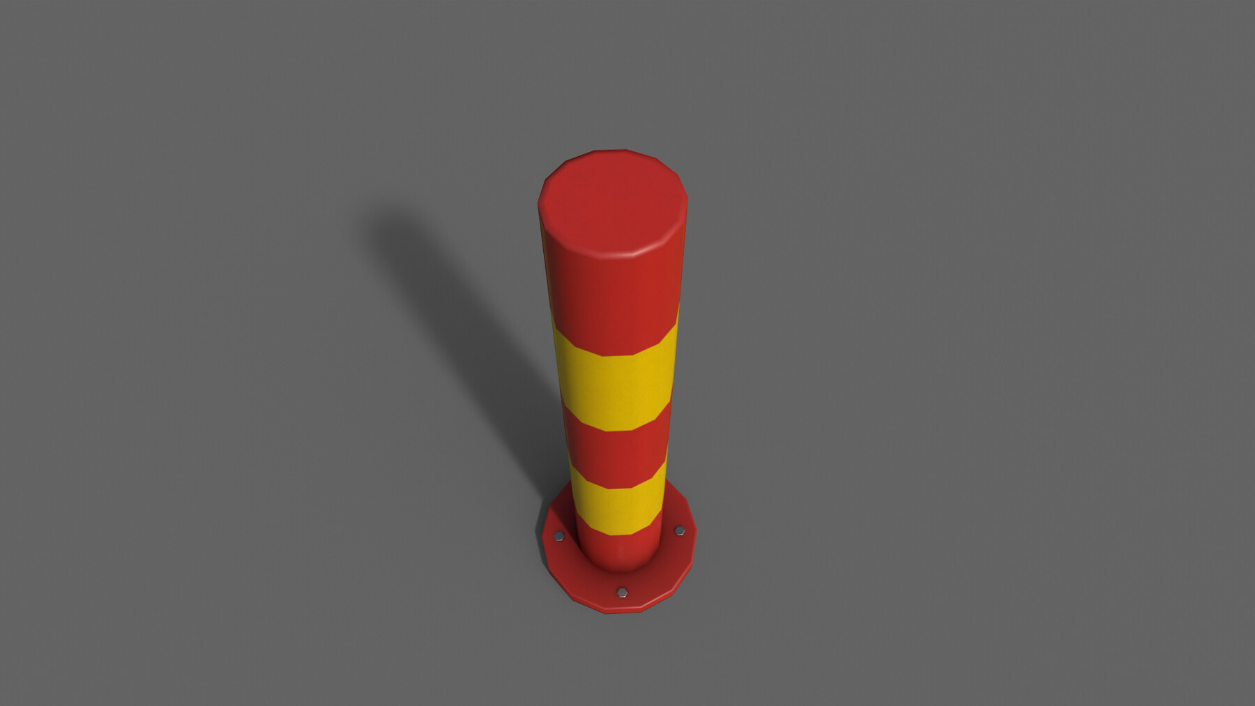 ArtStation - PBR Bollard RedYellow | Game Assets