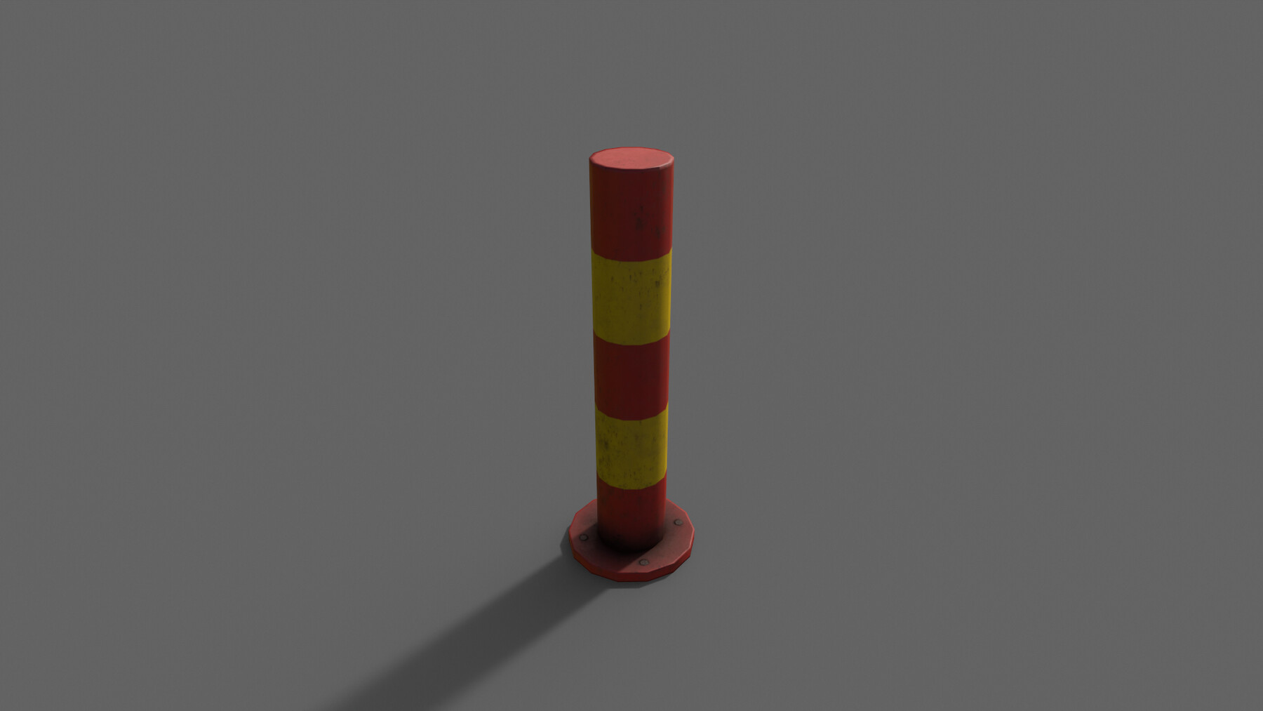 ArtStation - PBR Bollard RedYellow | Game Assets