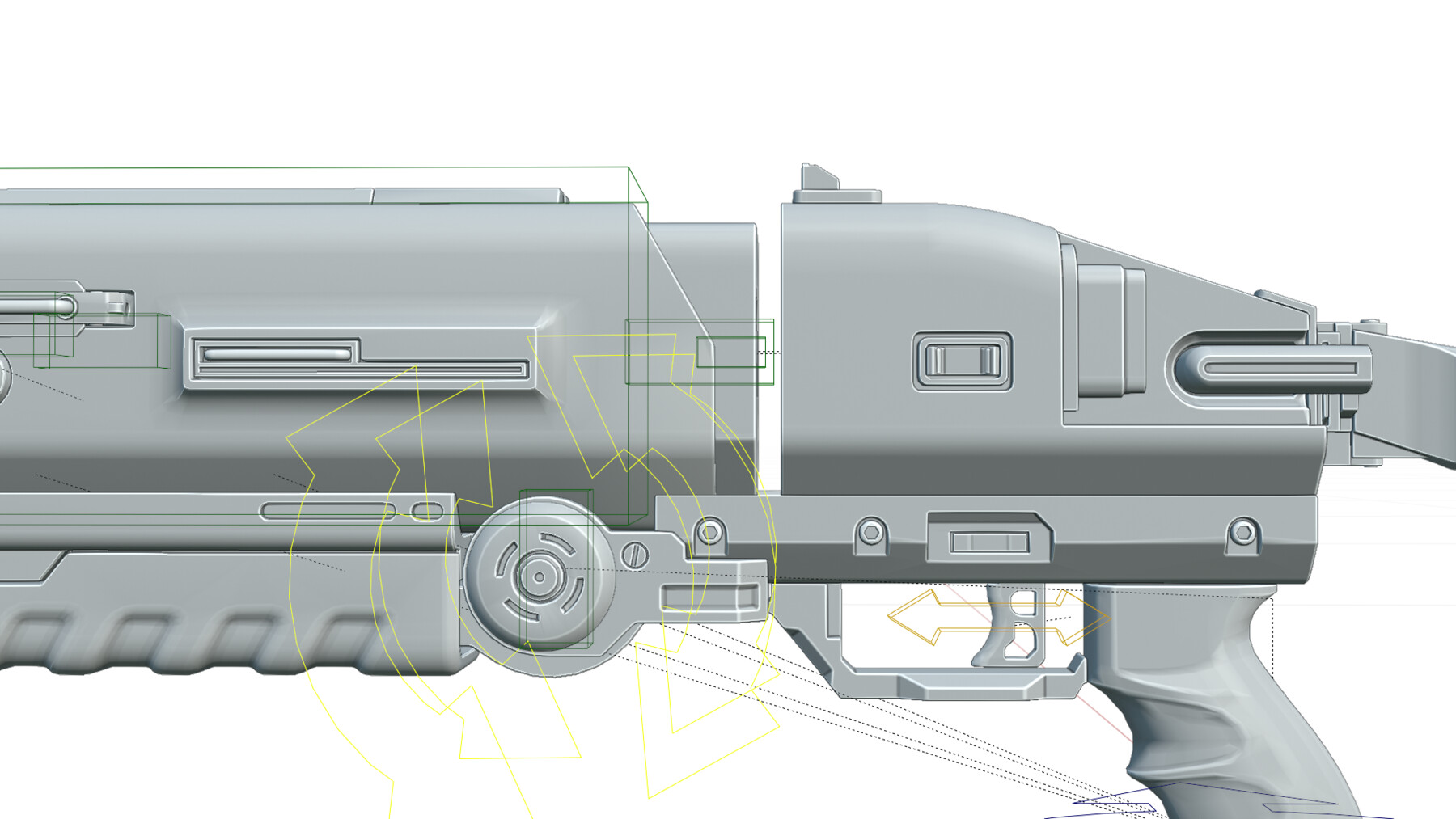 ArtStation - Sci-Fi Tripale Barrel Shotgun | Game Assets