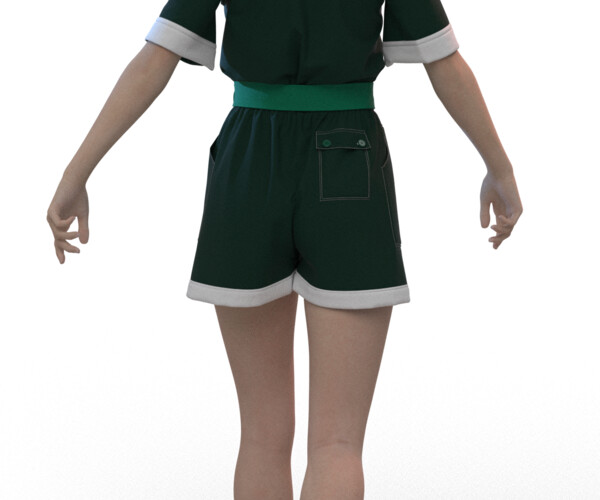 ArtStation - Green outfit (FREE) | Game Assets
