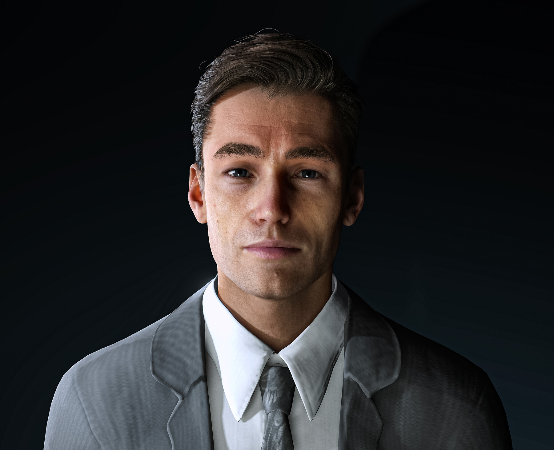 ArtStation - High Quality Realistic Formal Man Character in Grey Suit ...