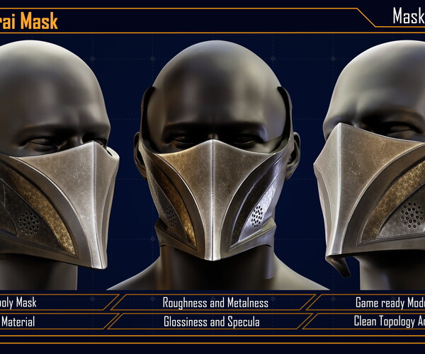 ArtStation - Samurai Mask vol 2 | Game Assets