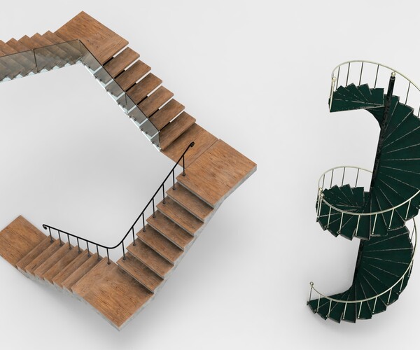ArtStation - 3 staircase models | Game Assets