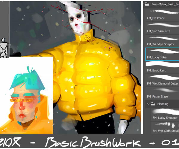 ArtStation - Fuzzy Melox - Basic Brushwork 1 | Brushes