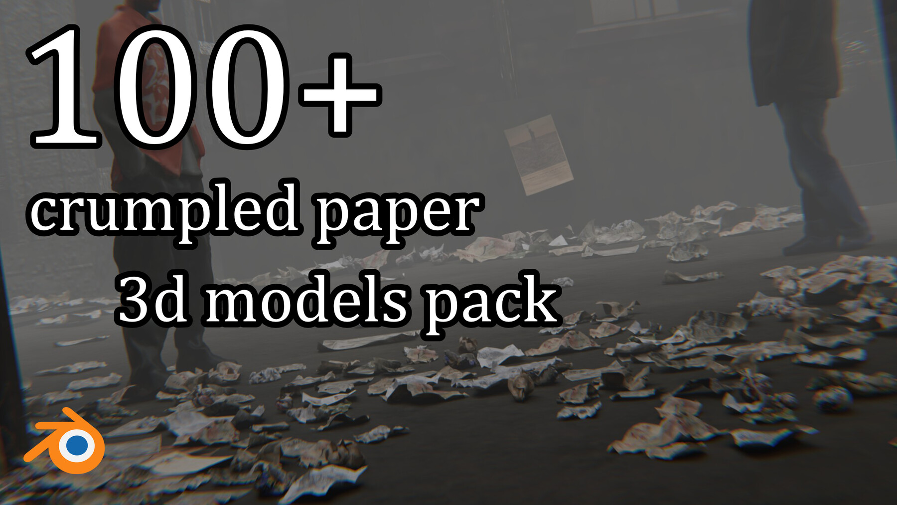 ArtStation - 100+ crumpled paper 3d models pack | Resources