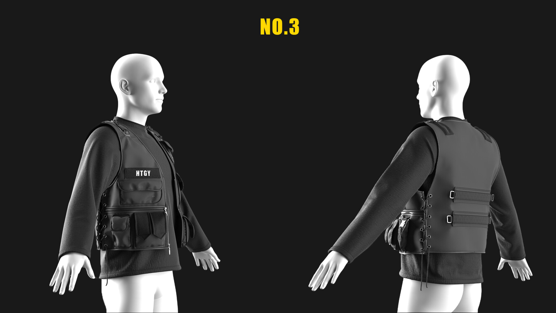 ArtStation - 3 Types Of Techwear Vest Marvelous Designer / Clo3d ...