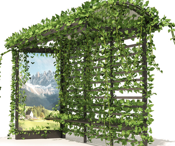 ArtStation - 3 Bus Station with Climbing plant | Resources