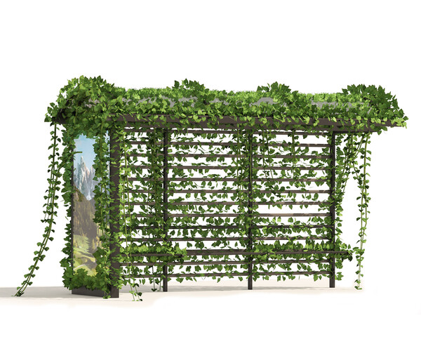ArtStation - 3 Bus Station with Climbing plant | Resources