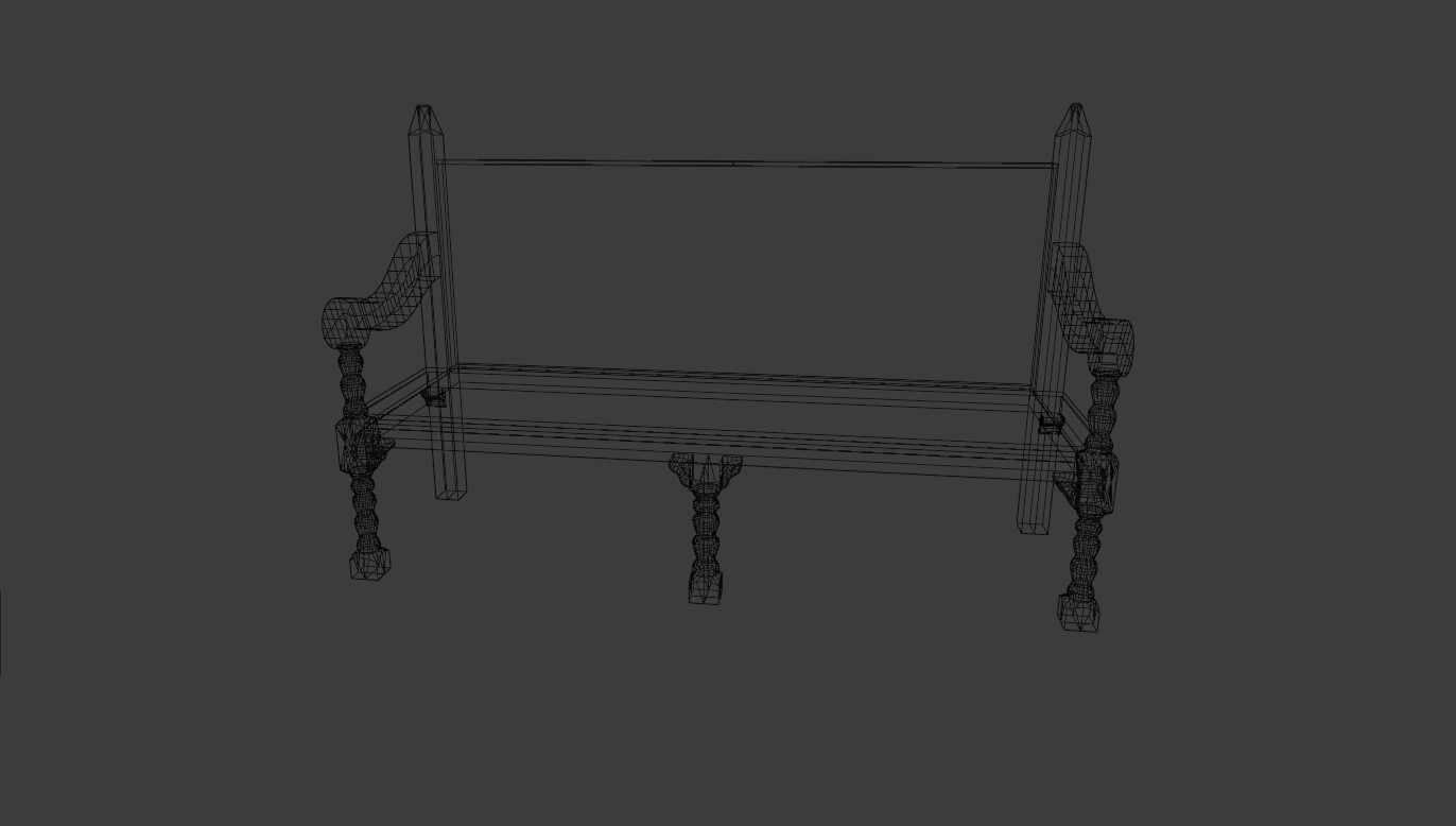 ArtStation - PARK BENCH GAME READY LOW POLY | Game Assets
