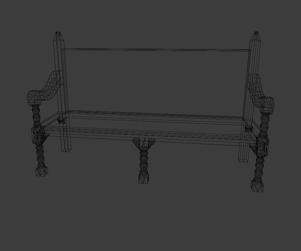 ArtStation - PARK BENCH GAME READY LOW POLY | Game Assets