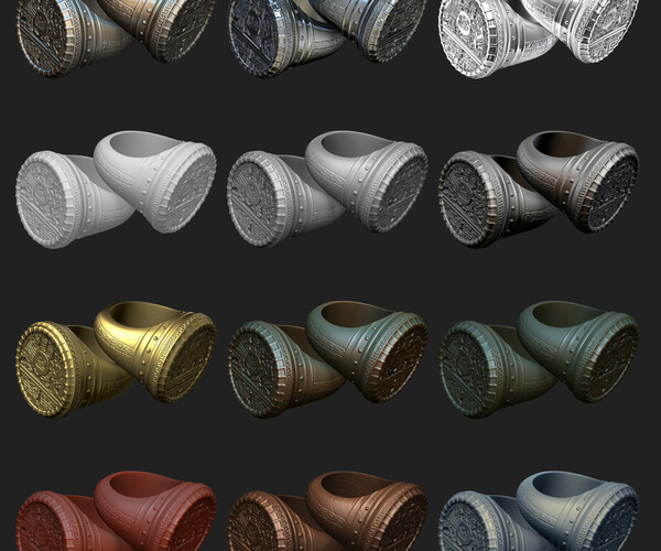 ArtStation - Mazan Inca Aztec Ring 220912 3D print model | Resources
