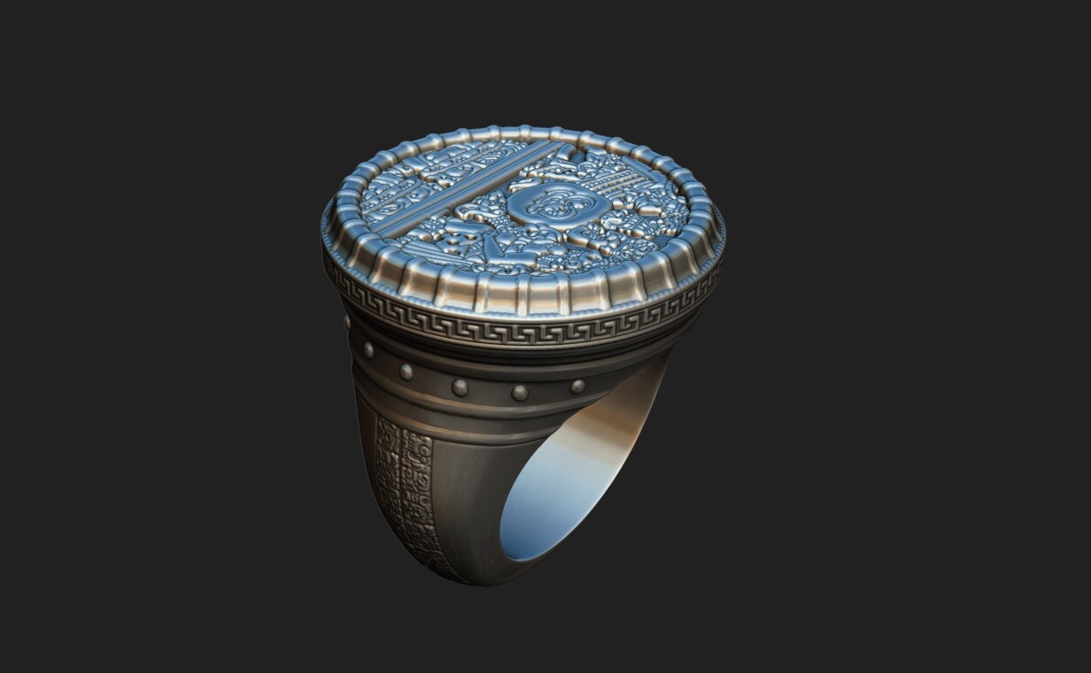 ArtStation - Mazan Inca Aztec Ring 220912 3D print model | Resources