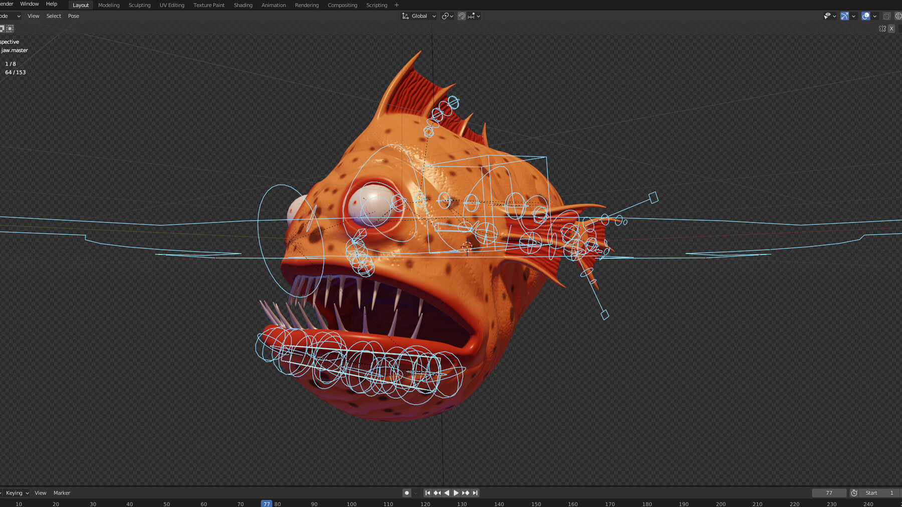 ArtStation - creepy fish | Game Assets