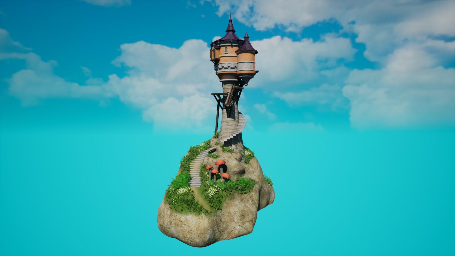 ArtStation - Witcher 3 Longlocks Tower Fan Art Blender & UE5 Complete ...