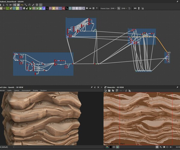 ArtStation - Stylized Desert Rock - Substance 3D Designer | Game Assets