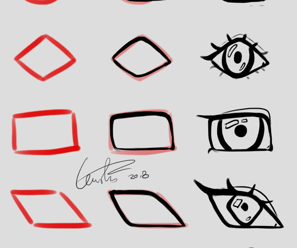 ArtStation - How to draw eyes using geometrical shapes | Tutorials