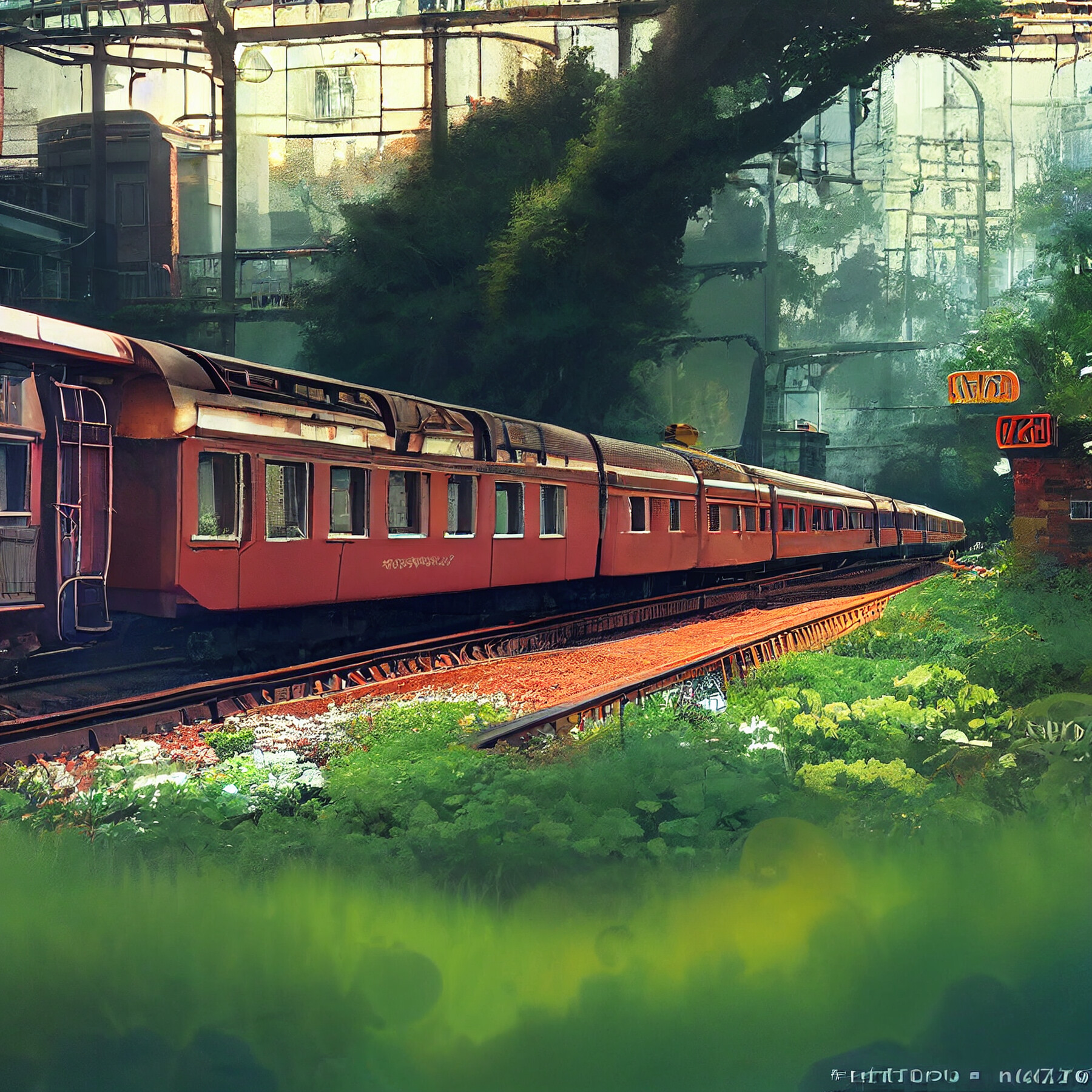 ArtStation - Abandoned places, trains | Artworks