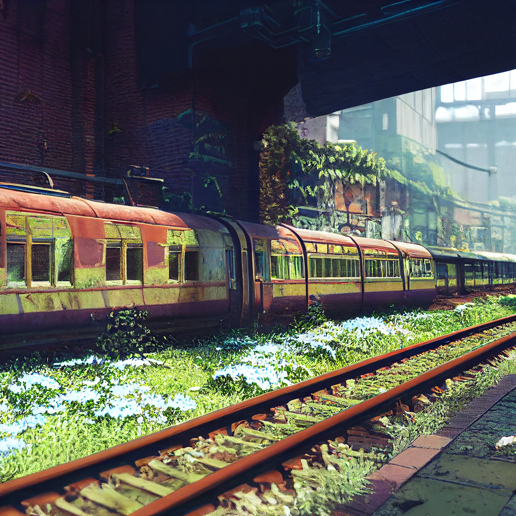 ArtStation - Abandoned places, trains. Pack | Artworks