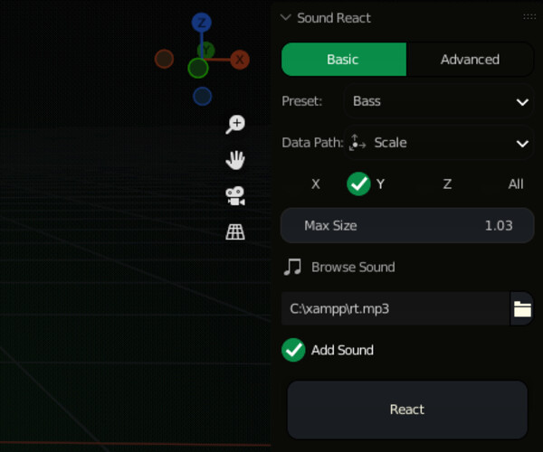 Artstation Sound React Blender Addon Resources