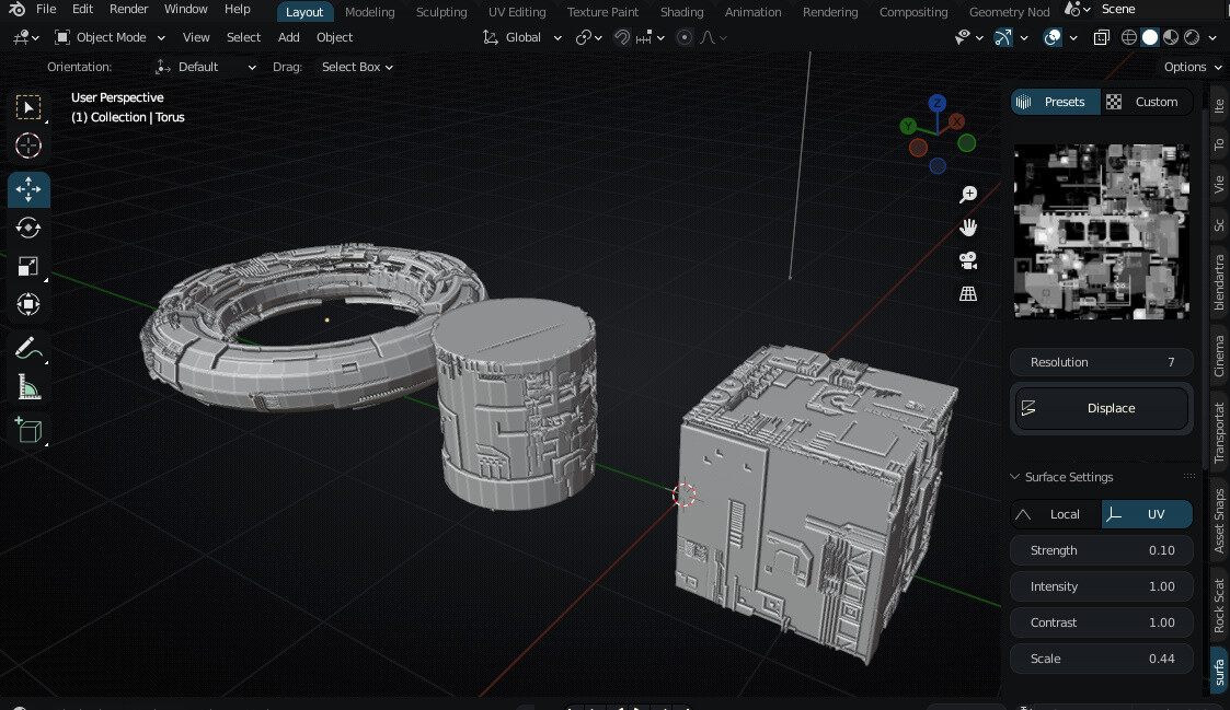 ArtStation - Scifi Surface Detail - Blender Addon | Resources