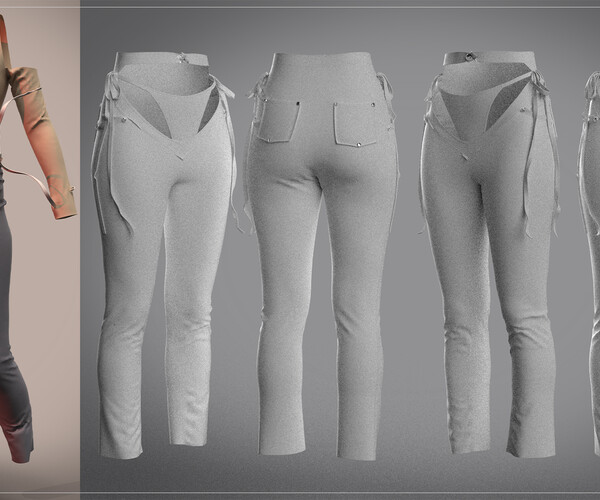 ArtStation - 5 fantasy PANTS -marvelous designer/clo3d project file+FBX ...
