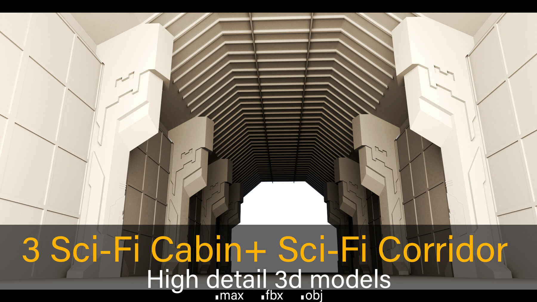 ArtStation - 3 Sci-Fi Cabins & A Corridor- High detail 3d models | Resources