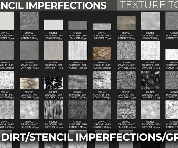 ArtStation - TEXTURE TOOLBOX - VOL 4 - 1000 MAPS - (ALPHA - STENCIL ...