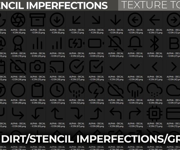 ArtStation - TEXTURE TOOLBOX - VOL 4 - 1000 MAPS - (ALPHA - STENCIL ...