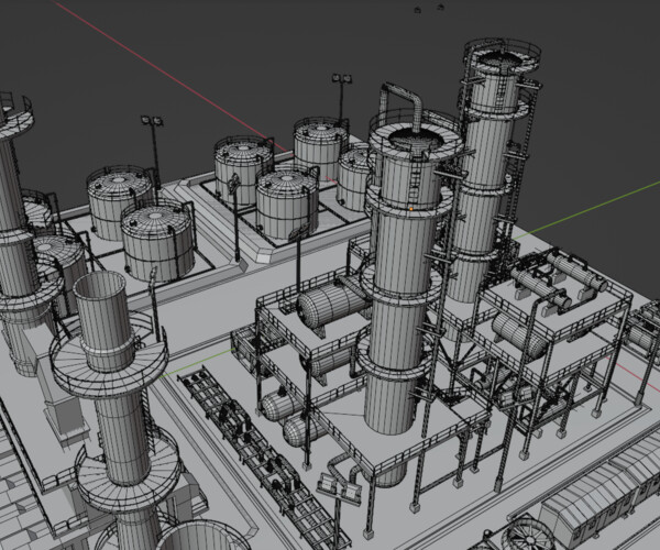 ArtStation - Refinery Unit Scene | Game Assets