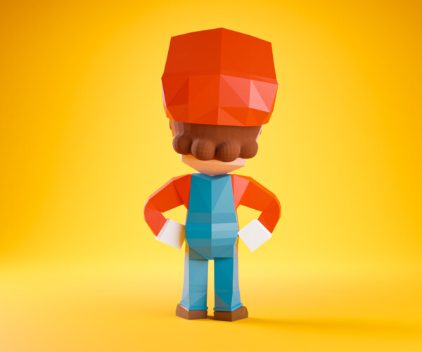 ArtStation - Super Mario Low Poly Rigged 3D Model | Game Assets