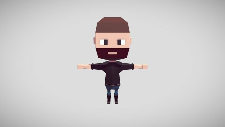 Artstation Abel Low Poly Character Rigged 3d Model Game Assets