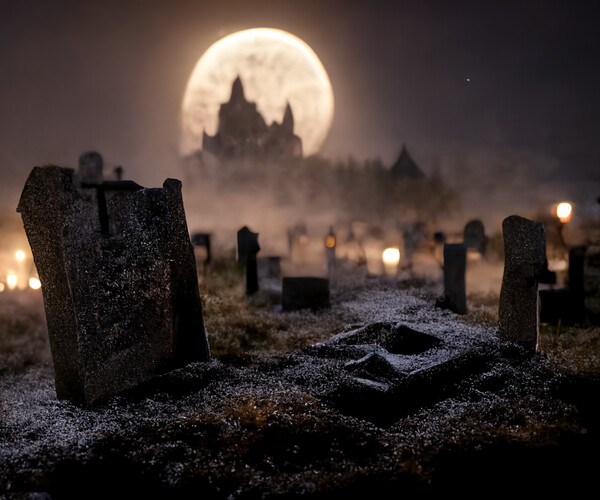 ArtStation - Halloween graveyard | Artworks